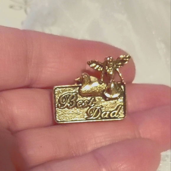 Accessories | Saturday Special Best Dad Pin Tie Tack Antiqued Gold Tone ...